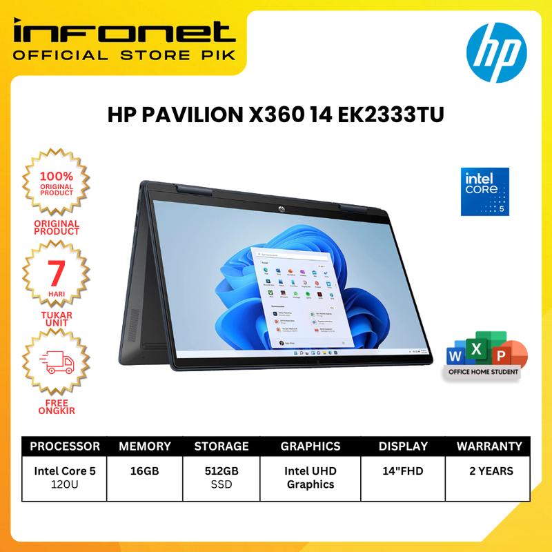 HP Pavilion X360 14-EK2111TU Core 5-120U 16GB 512GB 14" Touc - Shop ...
