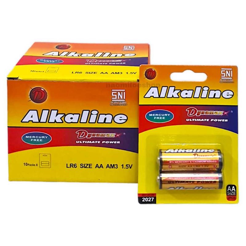 2pc Batre Alkaline AA a2 BATERAI ALKALINE DYNAMAXX AA / ISI 2PCS ...