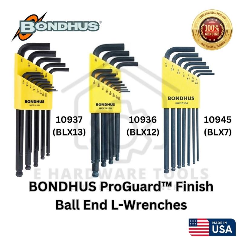BONDHUS ProGuard Finish Ball End L-Wrenches Allen key hex key 10937 ...