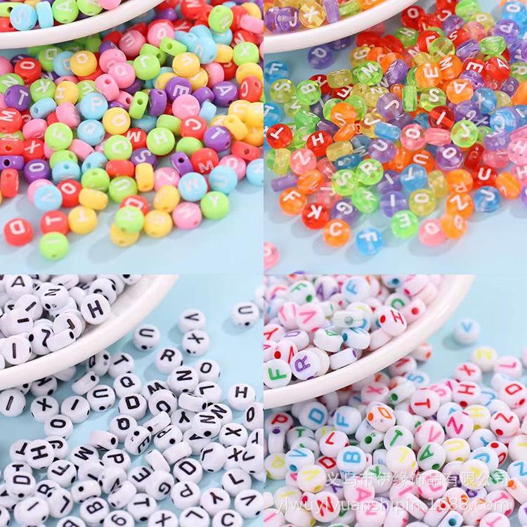50 GRAM MANIK ABJAD/ ALPHABET BEAD BULAT SAIZ 4 * 7 - TikTok Shop Malaysia