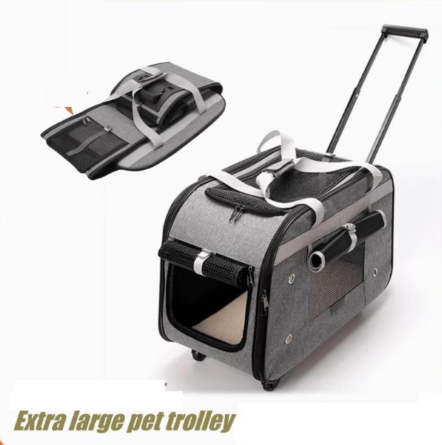 Foldable Pet Carrier with wheels Pet Trolley Pet Rolling Dog - TikTok ...