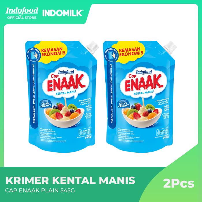Promo 2 PCS - Krimer Kental Manis Cap Enaak Plain 545Gr - Jakarta Timur ...