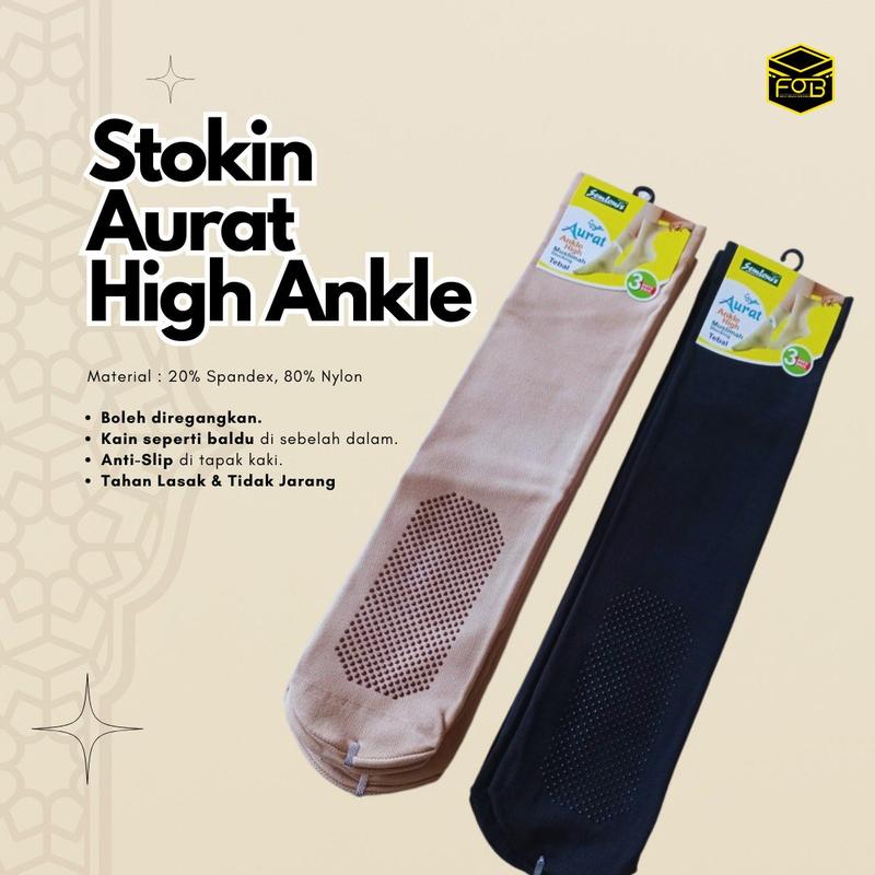Stokin Aurat High Ankle Muslimah with Anti-Slip 3in1| SEMLOUIS - TikTok ...