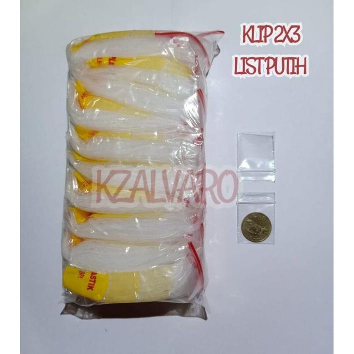 Plastik Klip 2X3 Isi 1000 Lembar List Putih / Ziplock - Shop | Tokopedia