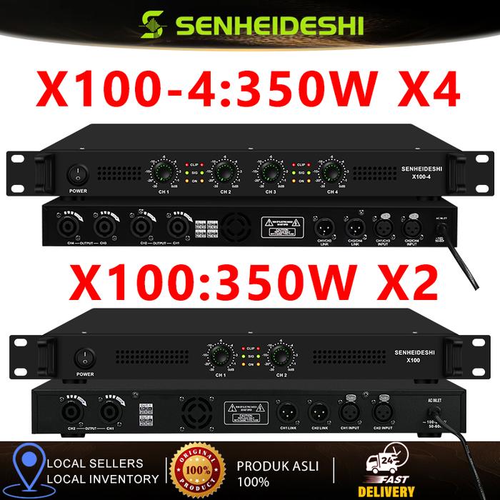 Promo SENHEIDESHI x100 / x100-4 power amplifier stereo 350Wx2 / 350Wx4 ...