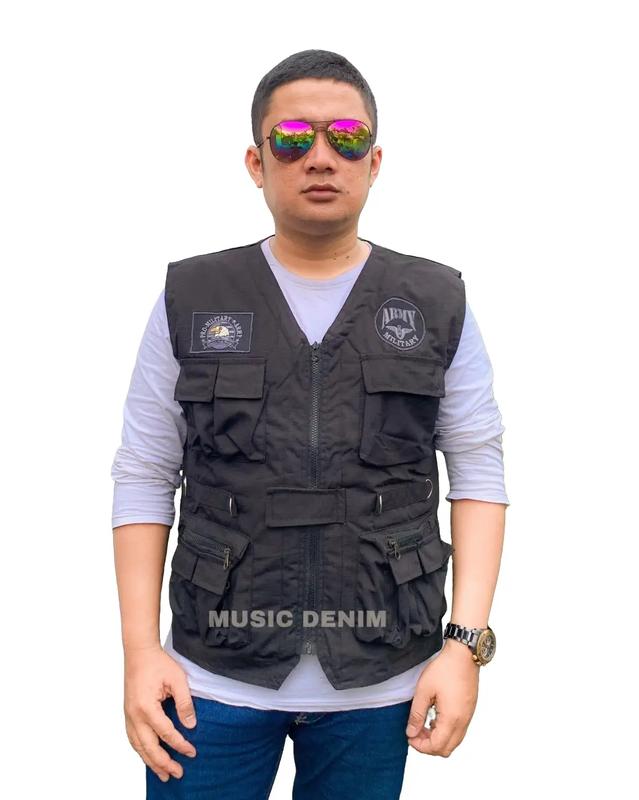 rompi distro US ARMY outfit pria keren vest outdoor hitam Casual - Shop ...