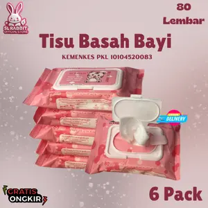 SL Rabbit Tisu Basah Bayi 10 Pack Murah Promo Wet Wipes Pure Water Non ...