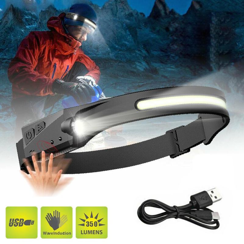Outdoor COB Head Light Silicon Soft 230° LED Headlamp 1200mA - TikTok ...