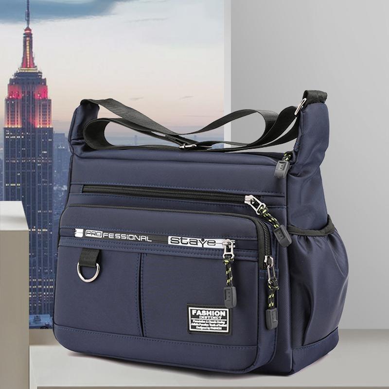 Beg Silang untuk Lelaki, Kalis Air, Warna Kelabu, Beg Bahu Utusan ...