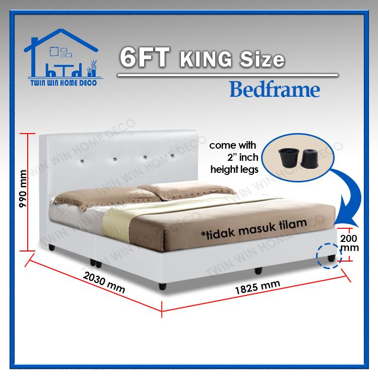[Twin Win Home] King Size PVC Divan Bedframe/Bed base/Katil Dewasa ...