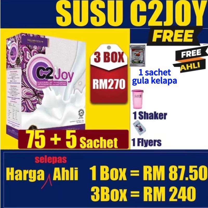 [FREE GIFT] SUSU C2joy sugar free low fat - TikTok Shop Malaysia