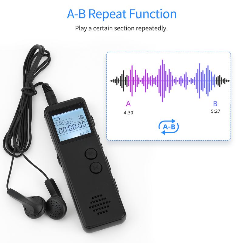 Perakam Suara Digital, dengan Fungsi Rakaman Satu Kekunci, Audio ...