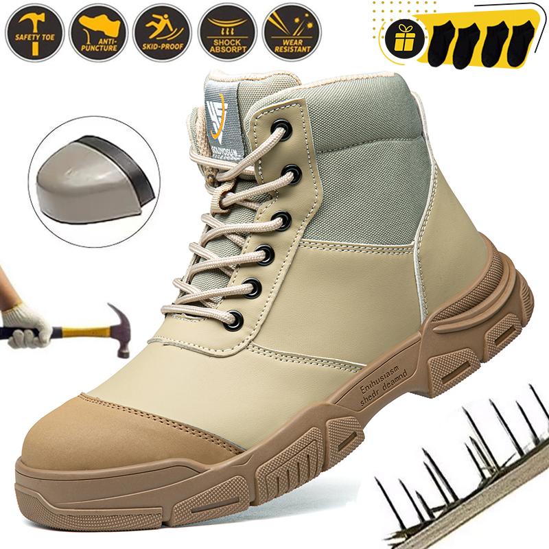 COD Safety Shoes Safety Boot Men Shoes 1707 Mid Cut Zip Type - TikTok ...
