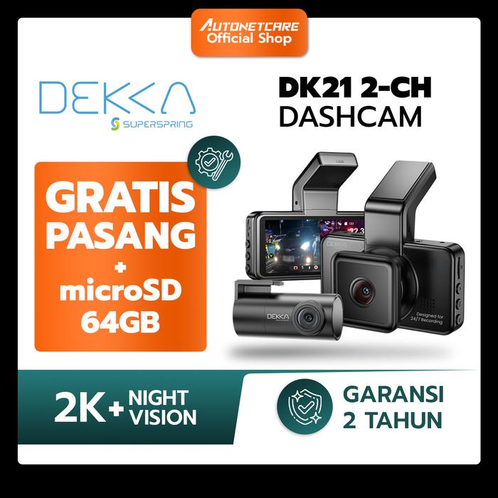 Jual Dekka DK21 Dash cam Mobil 2K Kamera Depan Belakang Dual Cam WiFi ...