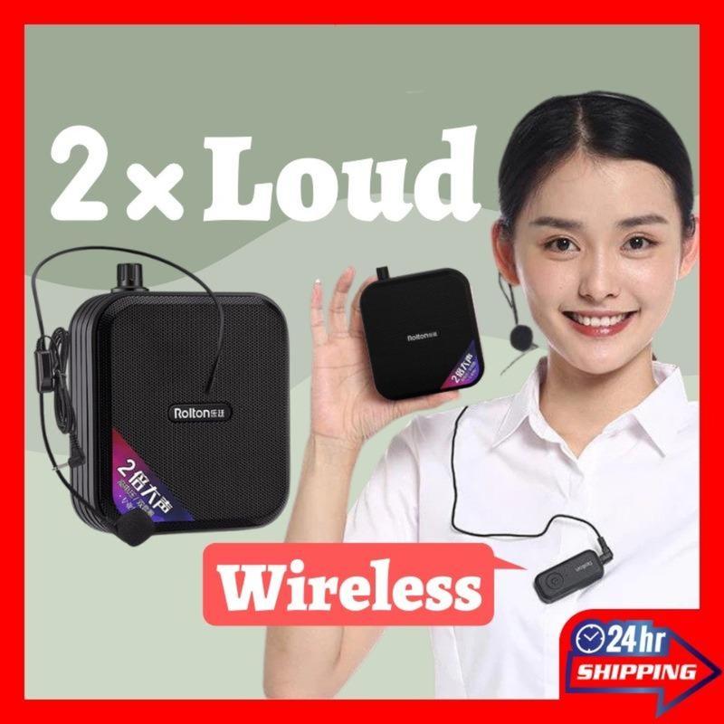 Rolton K600 Wireless Mic Speaker Portable Voice Amplifier Bluetooth ...