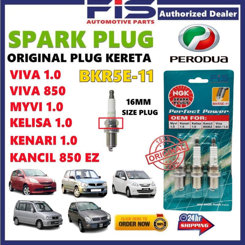 FIS NGK Original Spark Plug Perodua Viva 1.0 850 Myvi 1.0 Kelisa ...