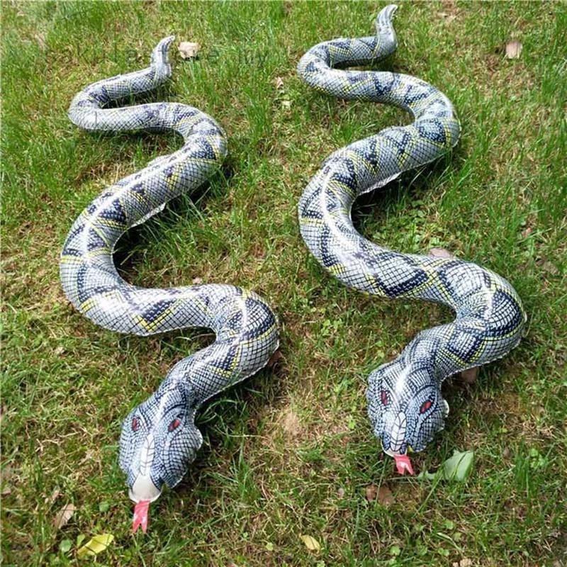 【24H】5PCS ULAR PLASTIK HALAU KERA Inflatable Snake Toy Ular halau ...