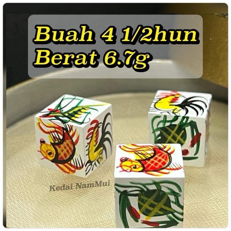 Dadu Permainan Saiz 14mm~15mm Kayu Berat 6.7g Lukisan Cantik - TikTok ...