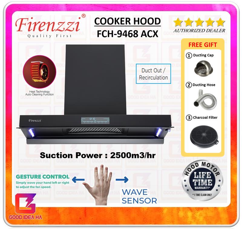 FIRENZZI Cooker Hood 2500m3/hr FCH-9468 ACX Penyedut Asap - TikTok Shop ...