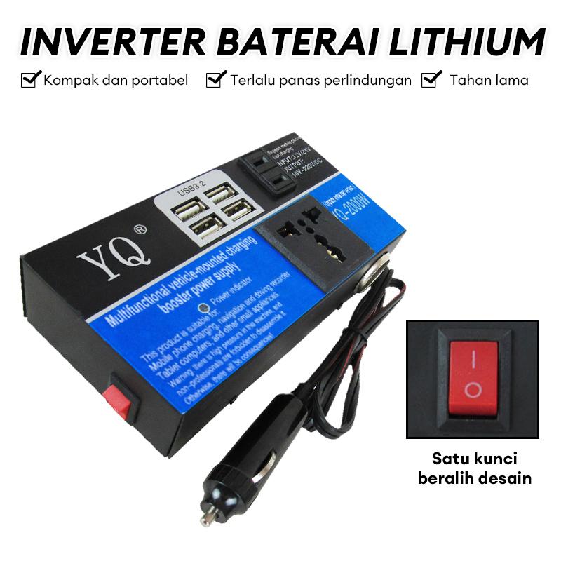 Inverter Mobil 12V/24V ke 220V Konverter Daya dengan Proteksi untuk ...