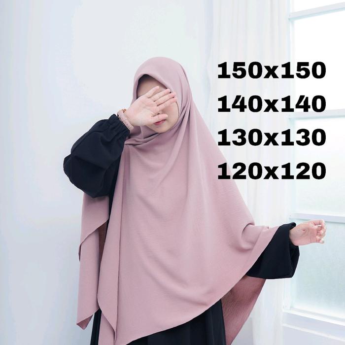 Jual Kerudung Hijab Segiempat Crinkle Airflow Jumbo Syari Ukuran ...