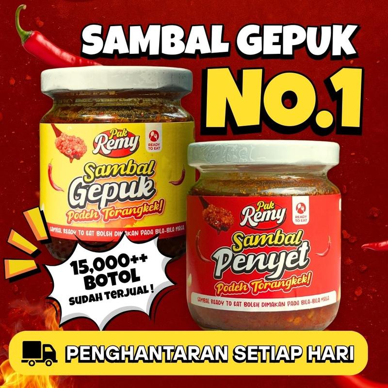 SAMBAL GEPUK PAK REMY, SAMBAL PENYET PAK REMY - Sedia untuk dimakan ...