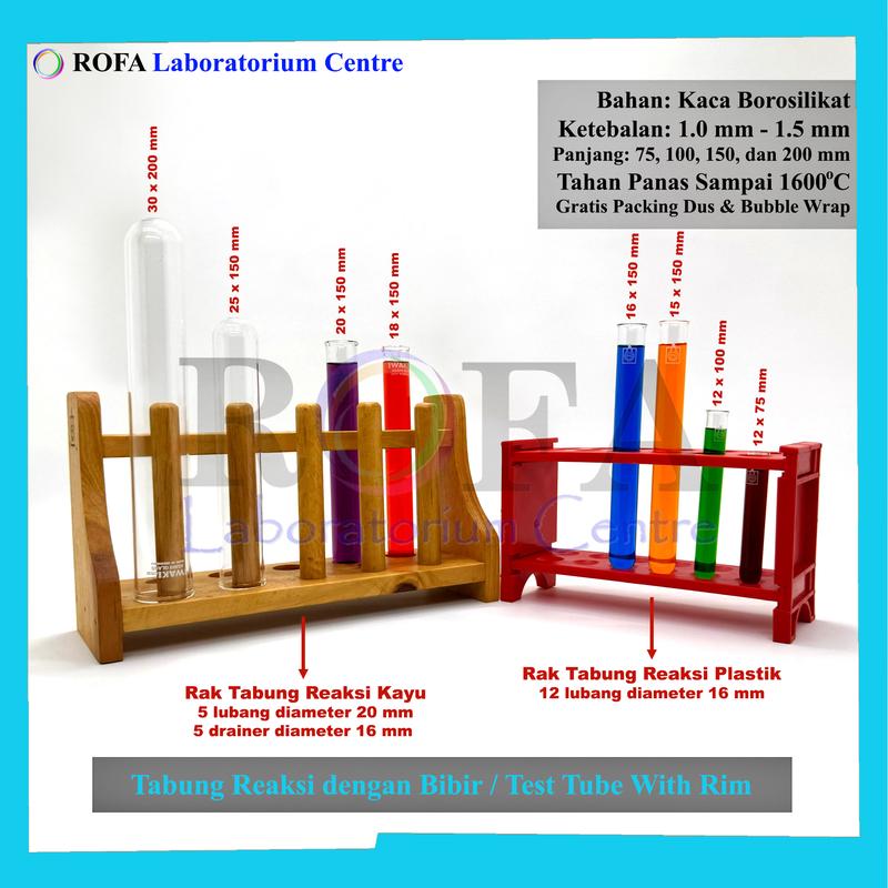 Tabung Reaksi Pyrex / Test Tube / Tabung Reaksi Tahan Panas - Shop ...