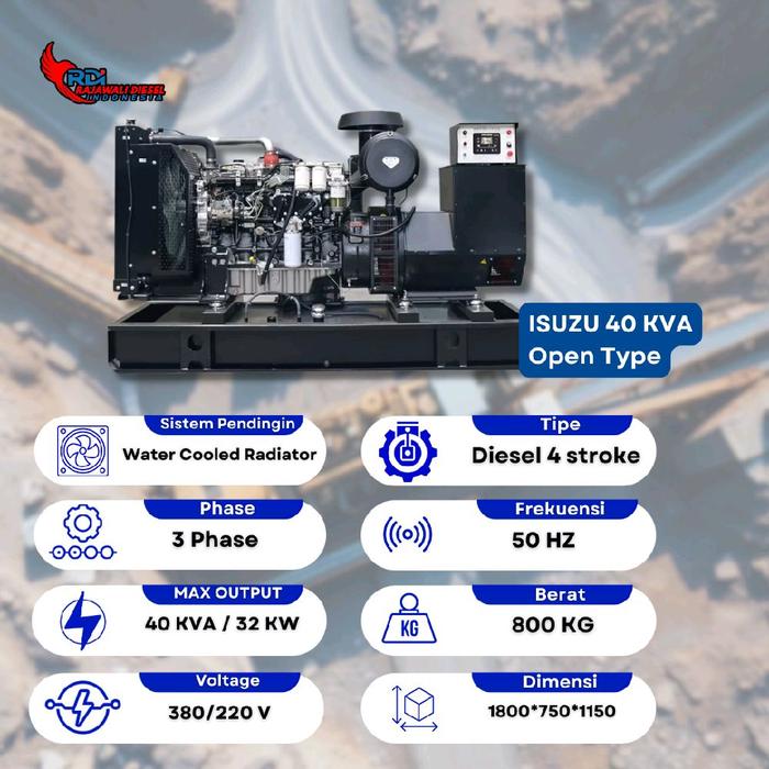 Jual Genset Isuzu 40kva - Open Type - Genset Heavy Duty - Baru - Kota ...