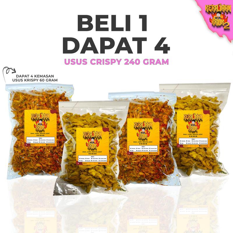 KERAJAAN KRIUK - Buy 2 Get 4 USUS KRISPY 240 Gram Kripik Usu - Shop ...