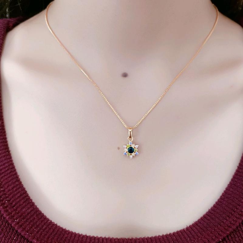 Kalung Itali Liontin Bulat Biru - Shop | Tokopedia