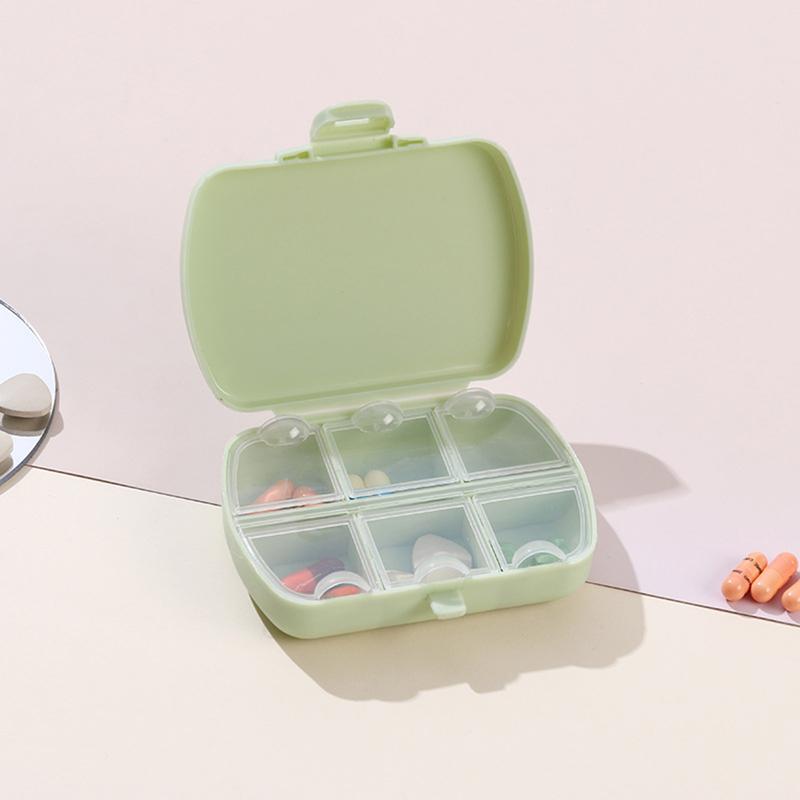 1 PCS 6 Grids Multifunctional Useful Storage Box Pills Case Medicine ...