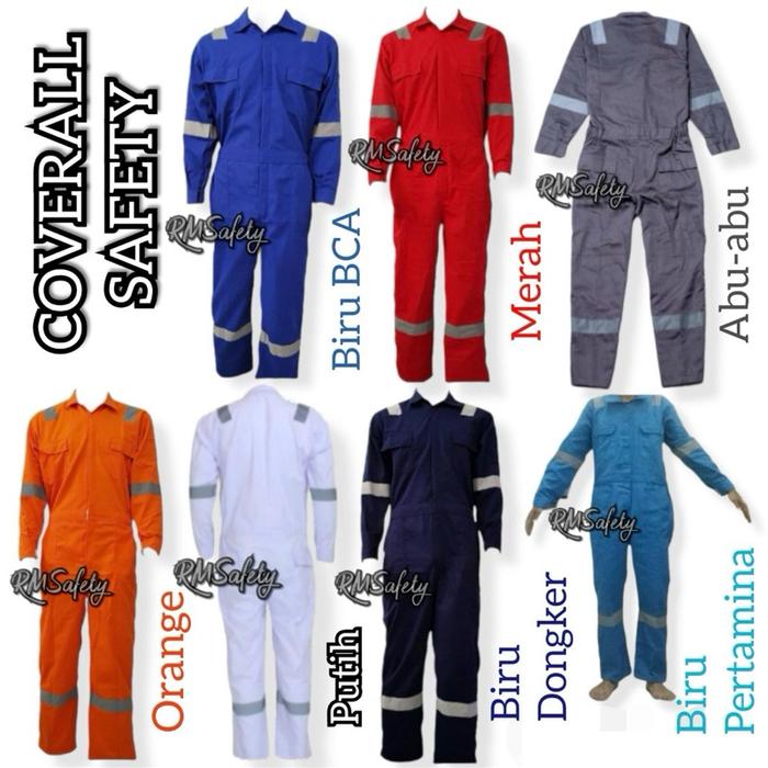 Jual Coverall Safety Lokal Original - Coverall Abu-abu Perusahaan ...