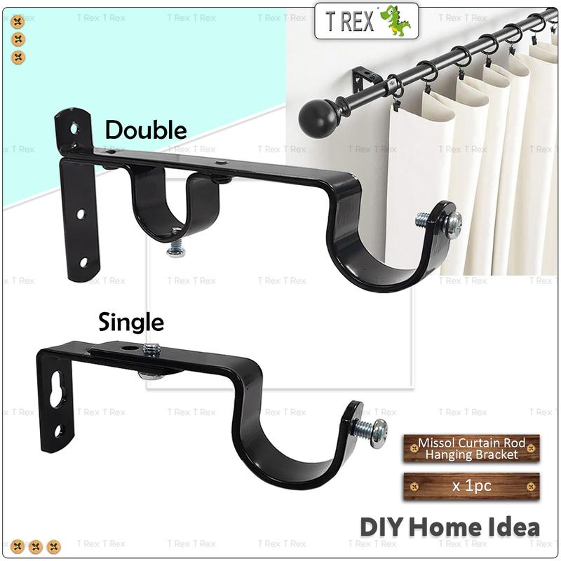 T Rex DIY Missol Curtain Rod Hanging Bracket / Single Double - TikTok ...