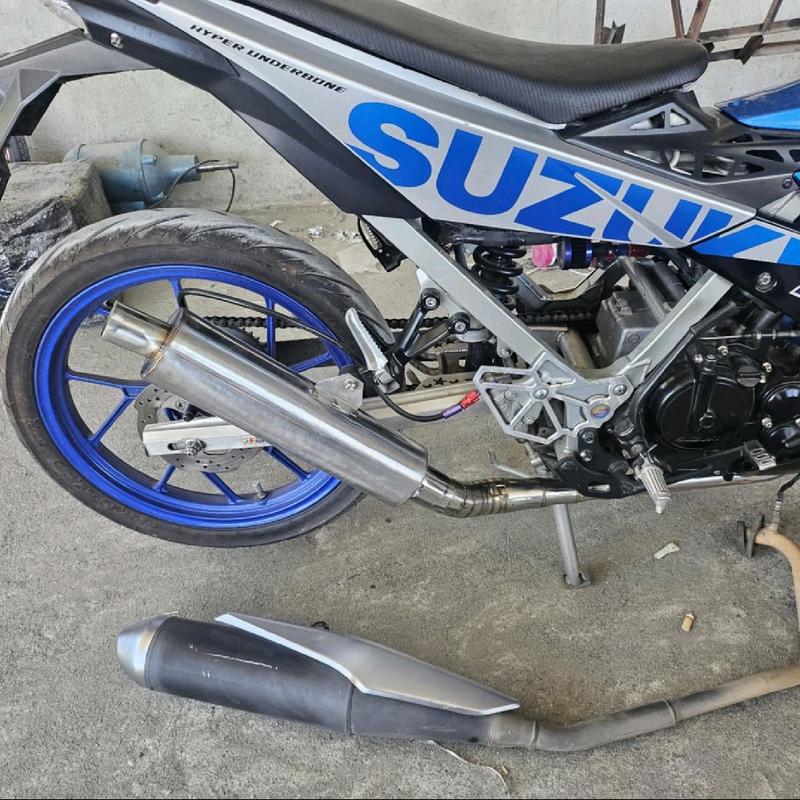 Stainless power pipe for Raider R150 ( Carb & F.I) full set 51mm ...