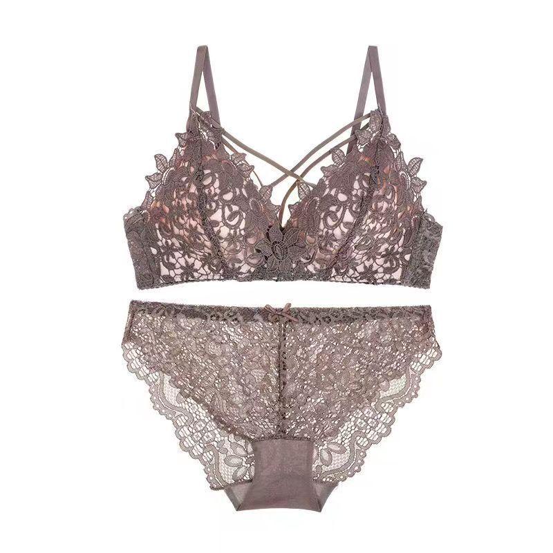 FREYA Bra Set Bh CD Wanita Remaja Korea Renda Push Up Tanpa Kawat ...