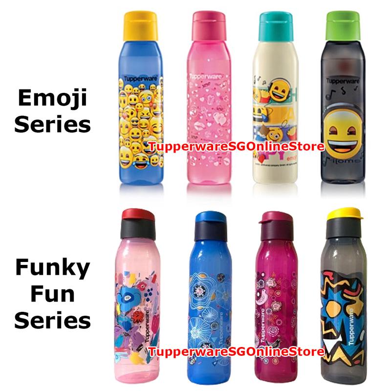 Tupperware 500ml Emoji and Funky Fun Series Flip Top Cap Cover - TikTok ...