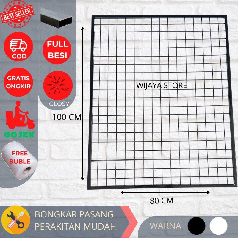 ASLIASLI Rak Gantung Gridwall Ram Bingkai Berbagai Ukuran Rak aksesoris ...