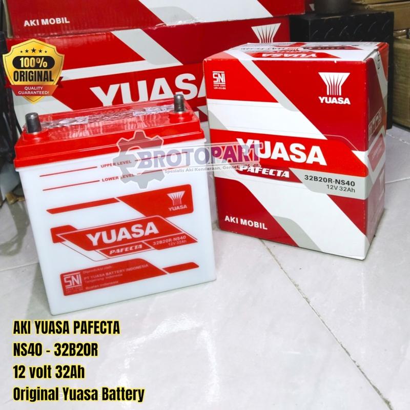 Aki Mobil YUASA NS40 32B20R Pafecta Accu Basah 12Volt 32Ah Original ...
