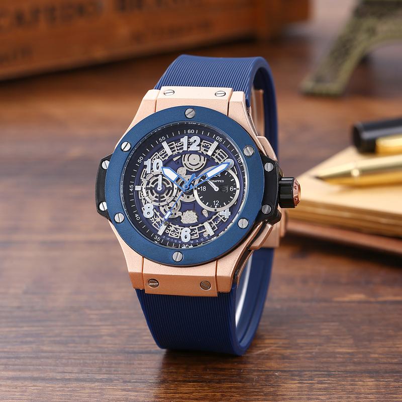 Jam tangan kuarza untuk lelaki, gelang dengan tali silikon berkualiti ...