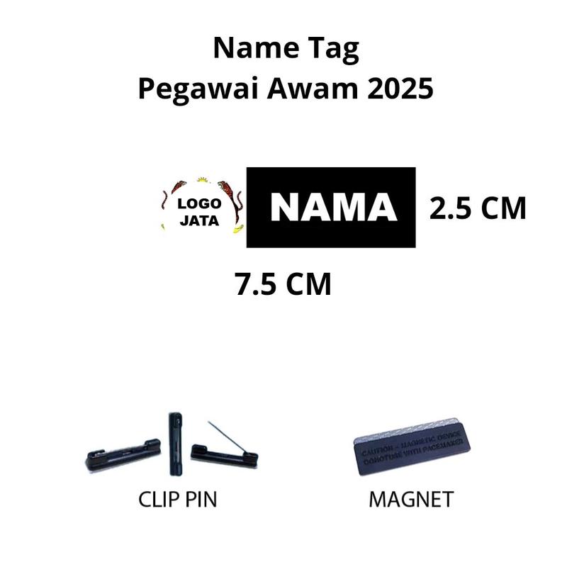 EXPOXY NAME TAG PEGAWIAI AWAM(JATA NEGARA) 2025 - TikTok Shop Malaysia