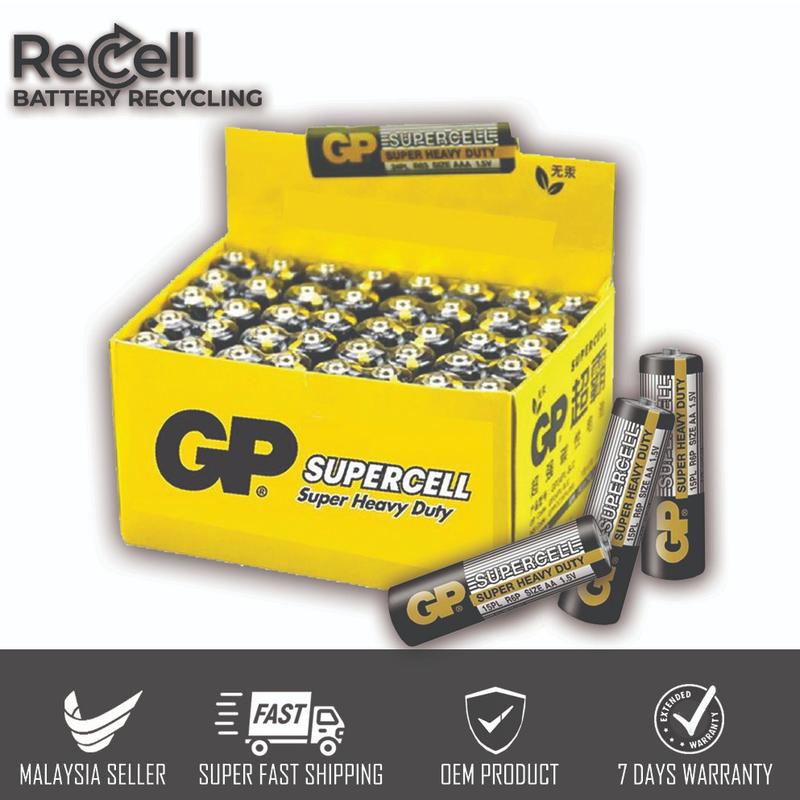 [1Box-40Pcs] AA & AAA GP Supercell Heavy Duty Battery - Genuine ...