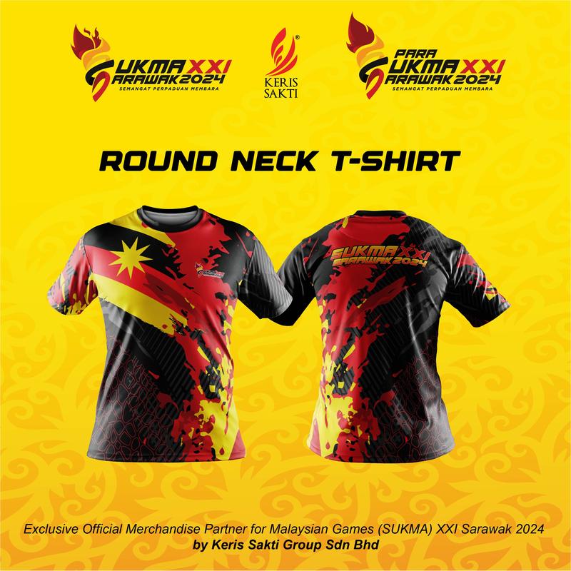 SUKMA SARAWAK DESIGN (ROUND NECK) BLACK - TikTok Shop Malaysia