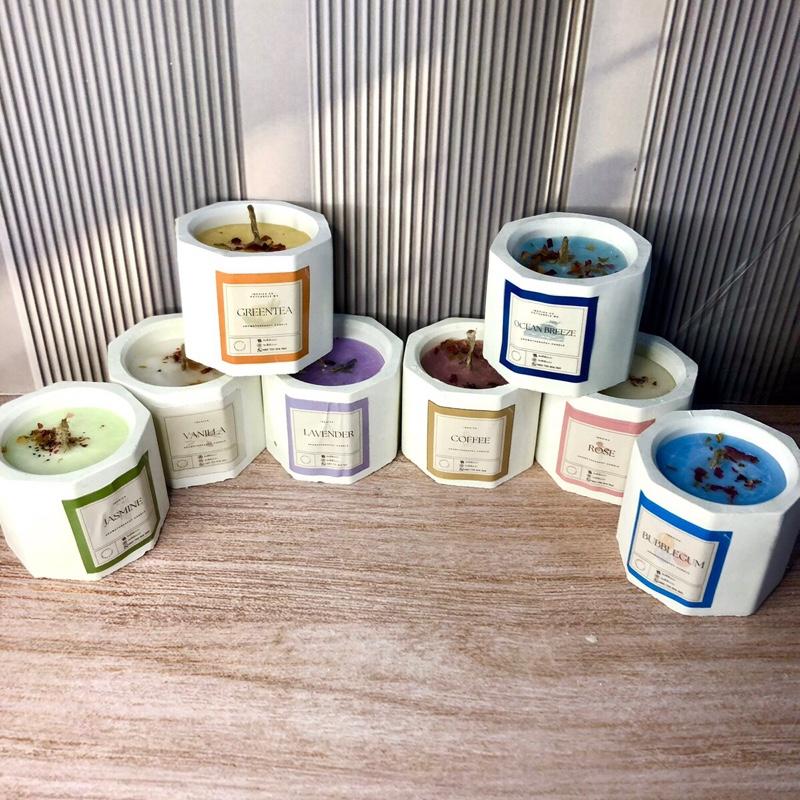 Lilin aromaterapi wadah pot segi 8 + BOX Hampers & kartu ucapa - Shop ...