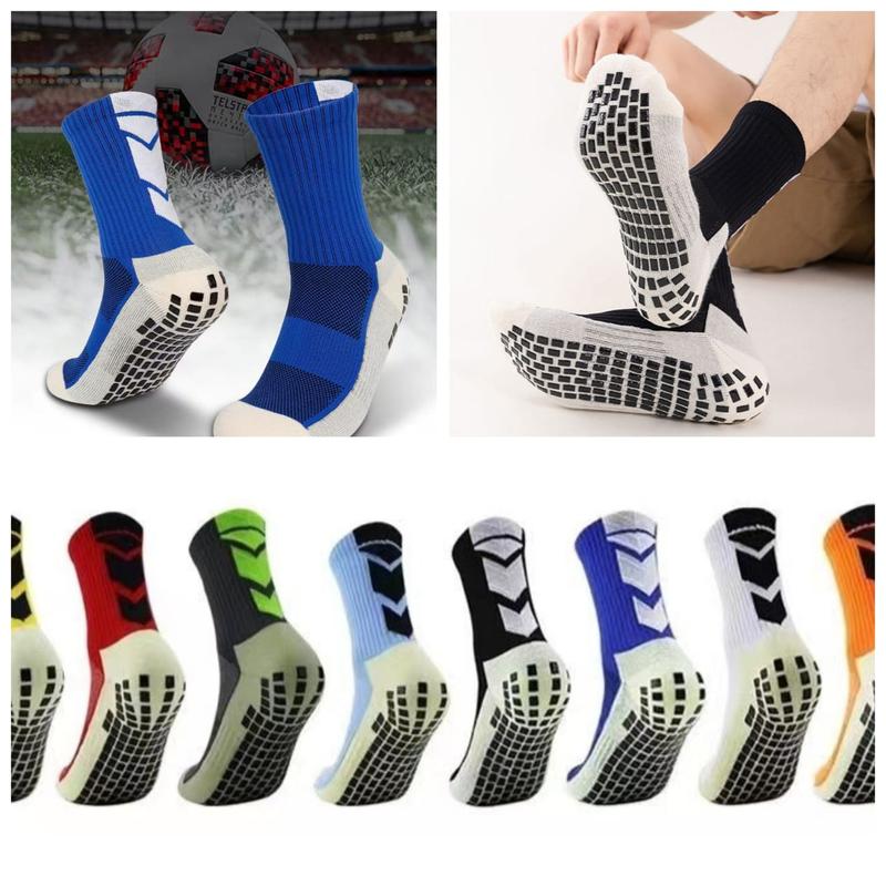 Anti Slip Sock Stokin Bola Grip Socks Takraw Hiking Futsal Soccer ...