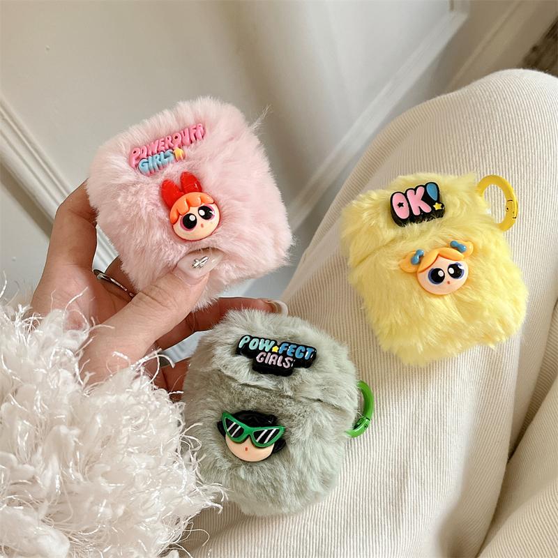 The Powerpuff Girls Plush Shockproof TPU wireless Bluetooth headphone ...