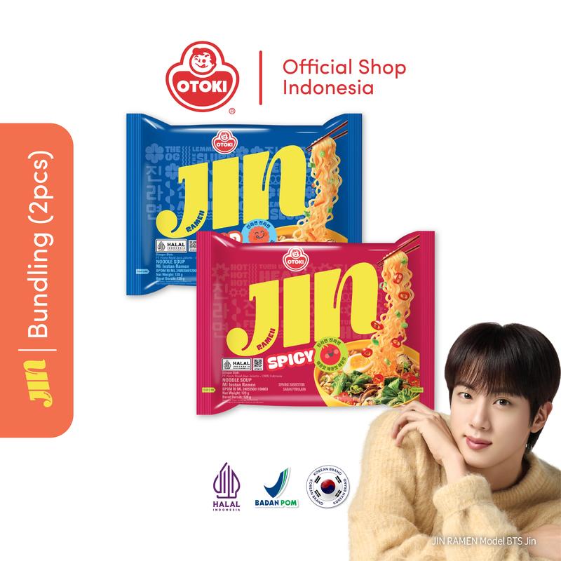 OTOKI [HALAL] JIN Ramen Mild + JIN Ramen Spicy - Mie Instan Kuah ...
