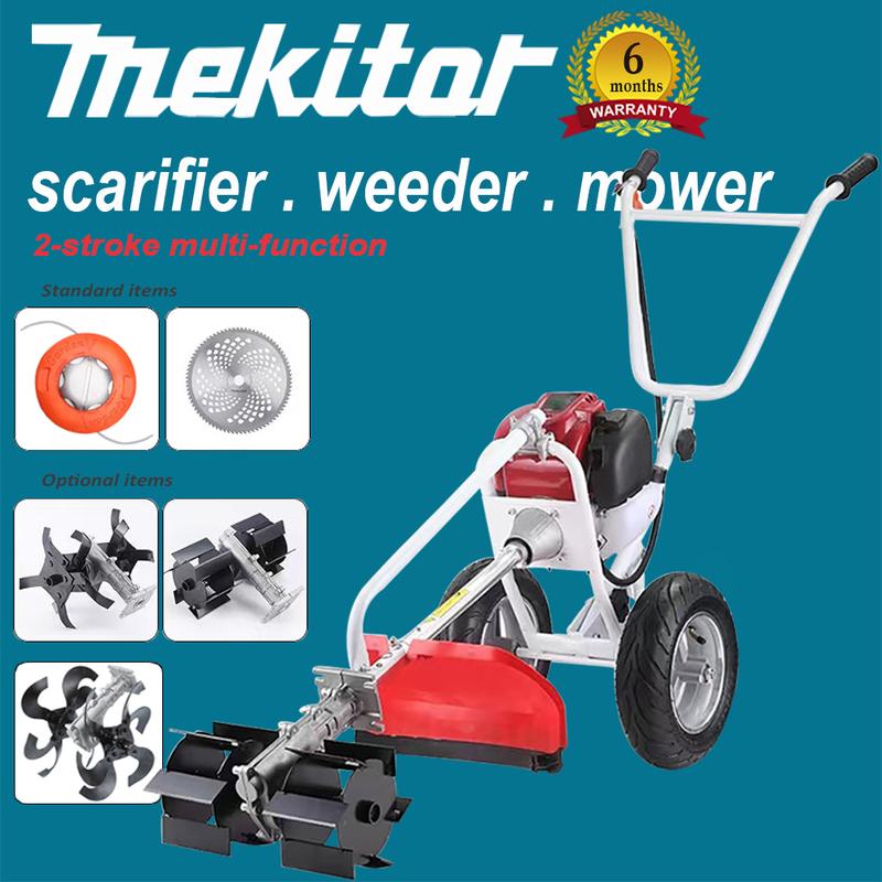 Hand Push Brush Cutter lawn mower / Scarifier /weeding machine - TikTok ...