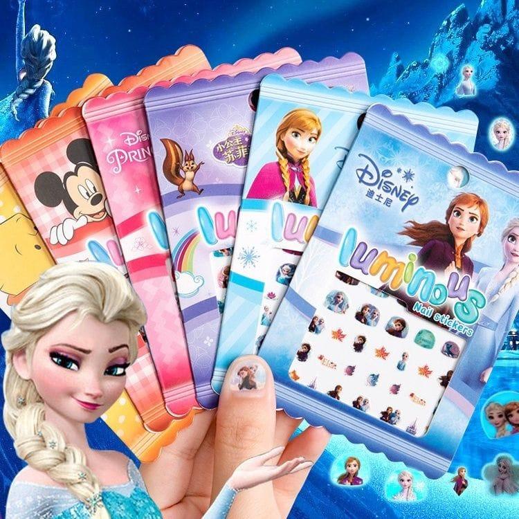 Pelekat Kuku Nail Stickers Glow In The Dark Kids Child Cartoon - TikTok ...