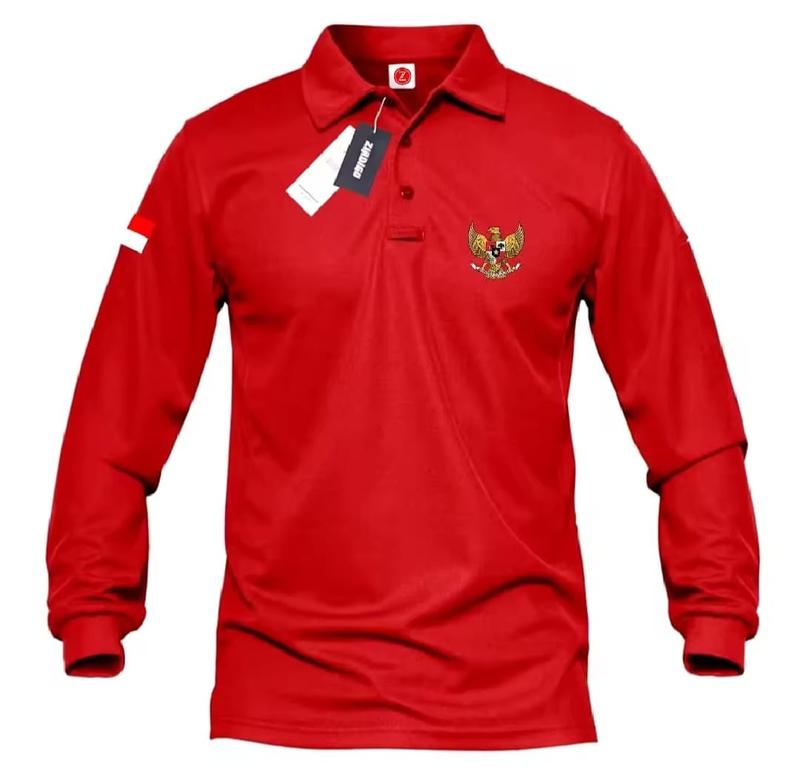 Kaos Kerah Logo Bendera Ditangan + Garuda Lengan Panjang / Polo - Shop ...