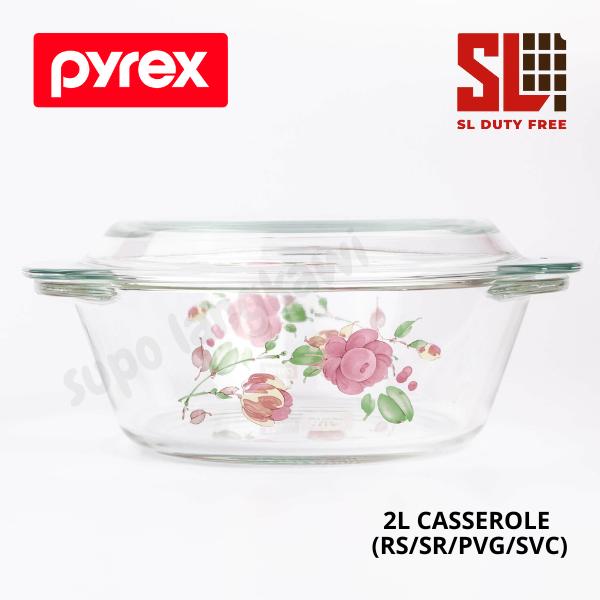 Pyrex 2L Casserole (PX-CAS2000LH) (Country Rose / Sakura / Provence ...